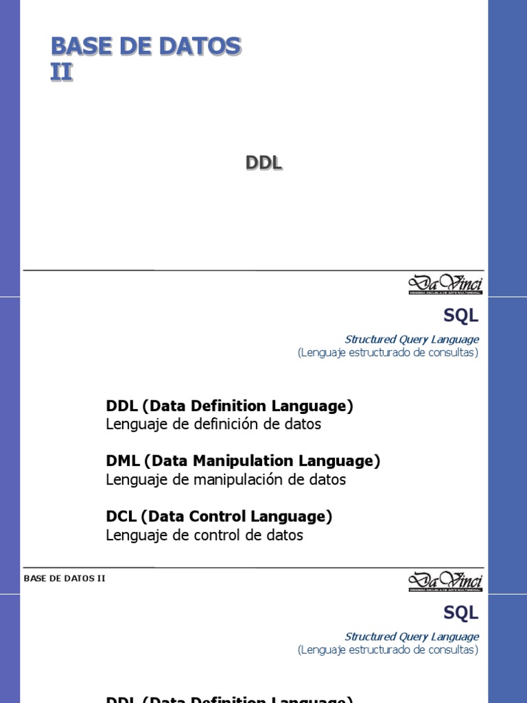 DB2 Clase 04 DDL | PDF | Software de gestión de datos | Informática