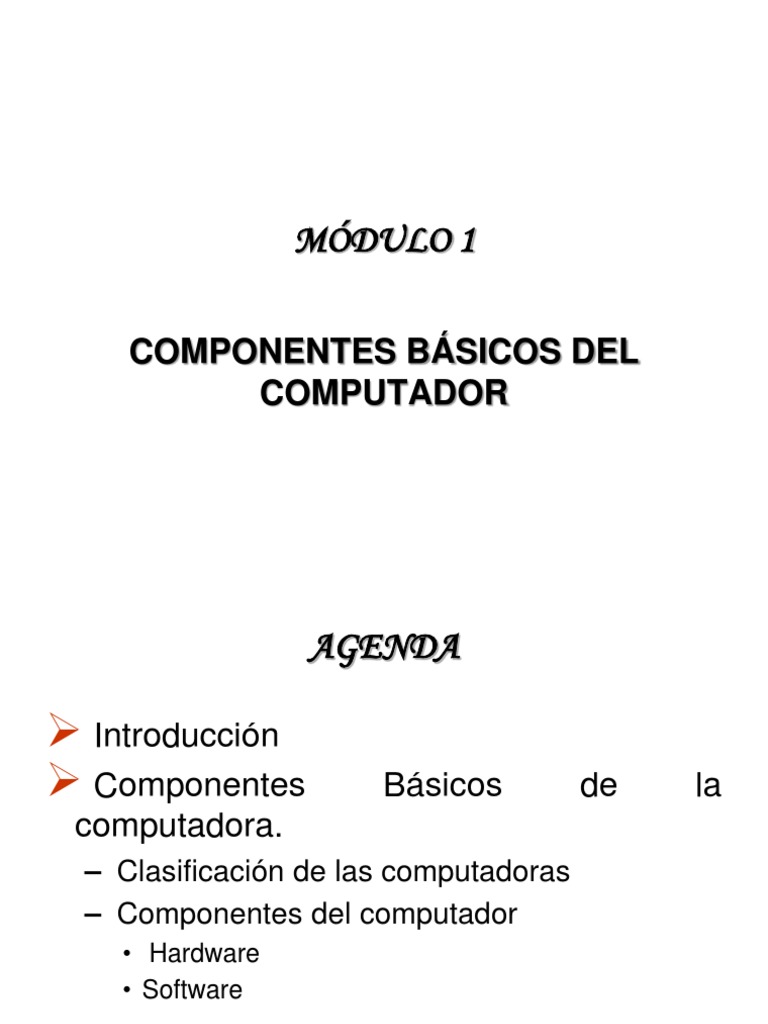 Componentes Basicos de La Computadora | PDF | Hardware de la ...