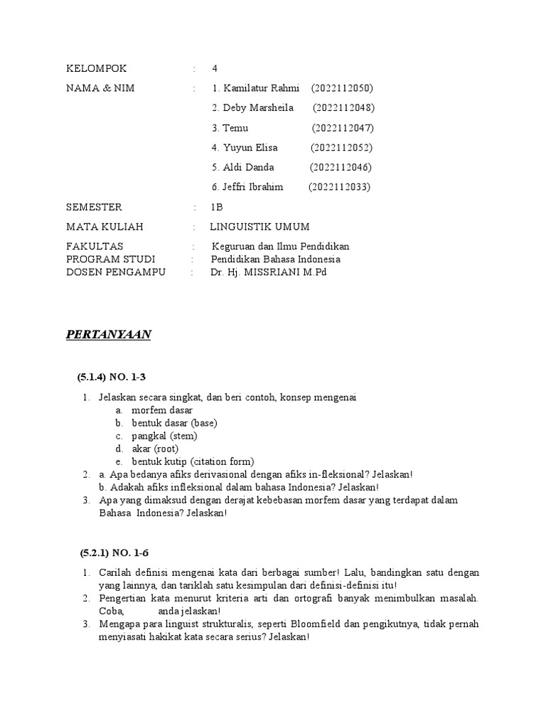 Linguistik Umum | PDF | Kajian Bahasa Asing | Sains & Matematika