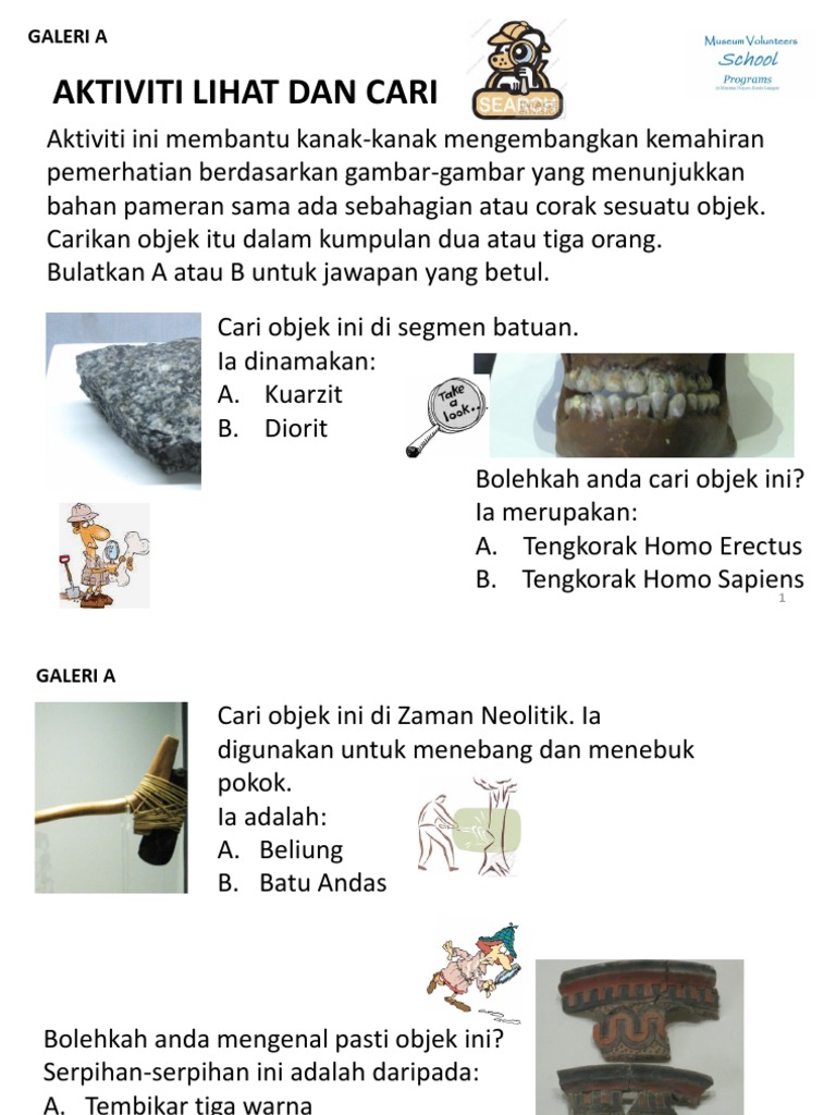 Aktiviti Lihat Dan Cari | PDF