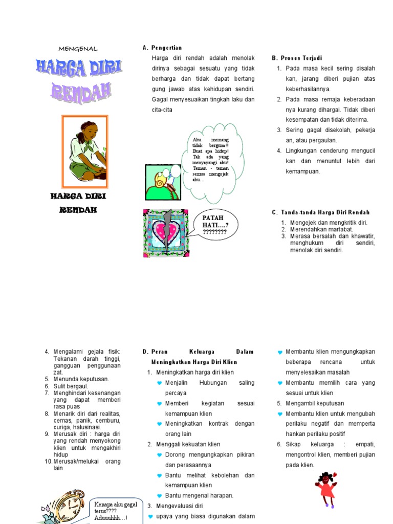 Leaflet ODGJ Dengan Harga Diri Rendah | PDF | Pengembangan Diri | Sains ...