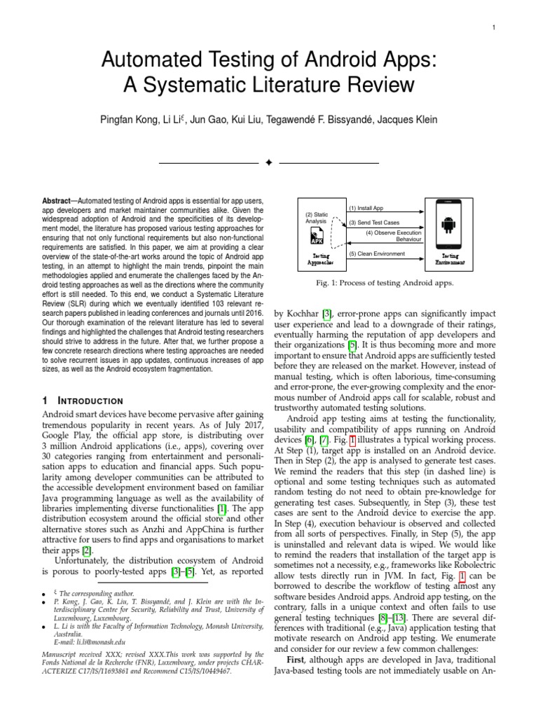 Kong 2018 Automated | PDF | Android (Operating System) | Mobile App