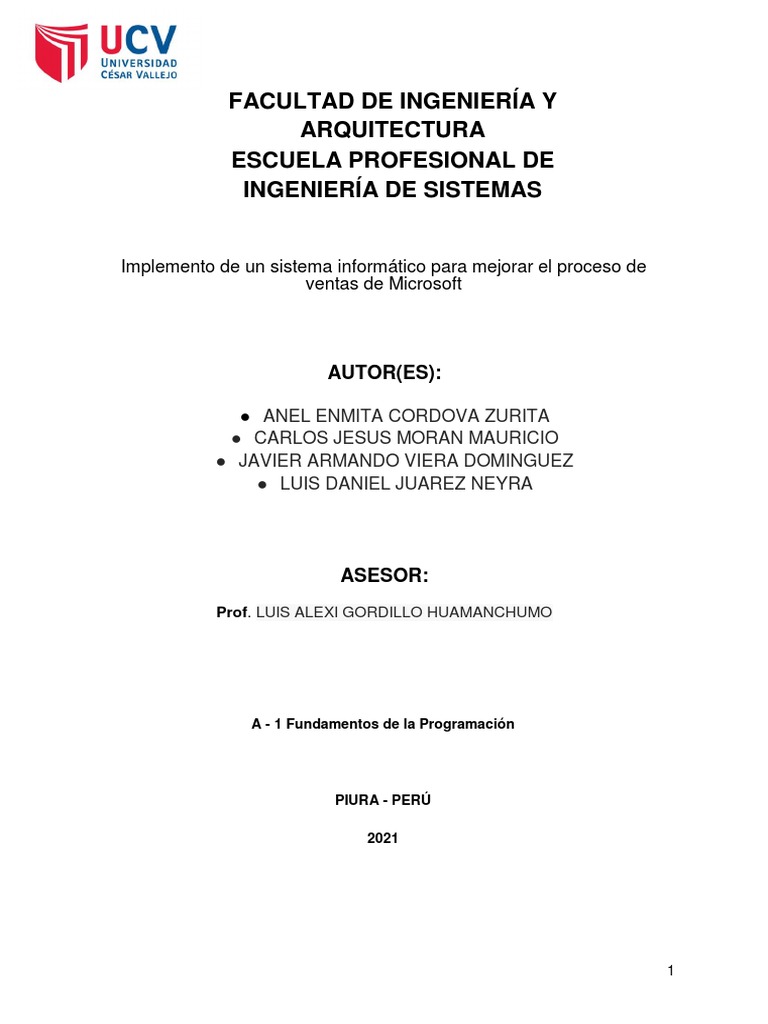 Informe Académico FINAL | PDF | Microsoft Office | Java (lenguaje de programación)