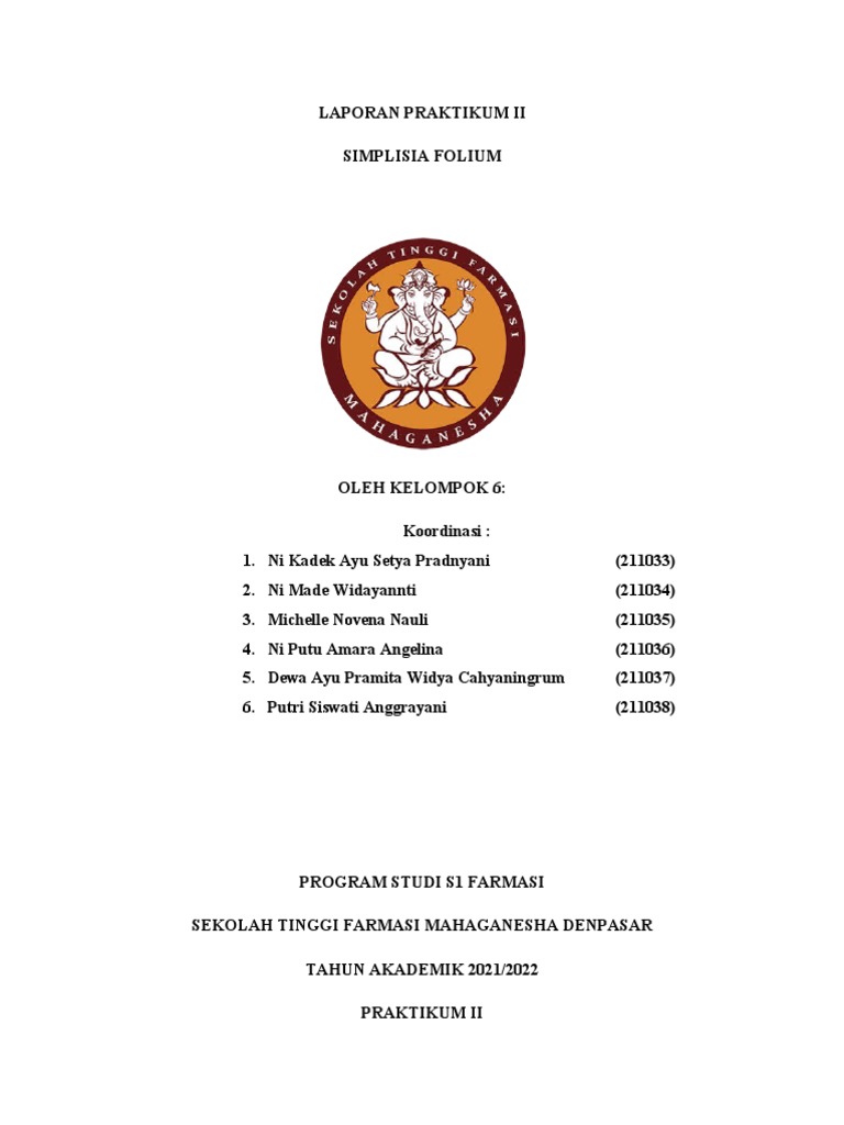 Identifikasi Mikroskopis Simplisia Folium | PDF