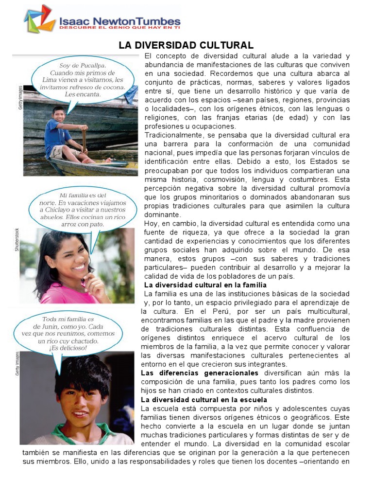 Diversidad Cultural en Sociedad y Educación | PDF | Sociedad | Tradiciones