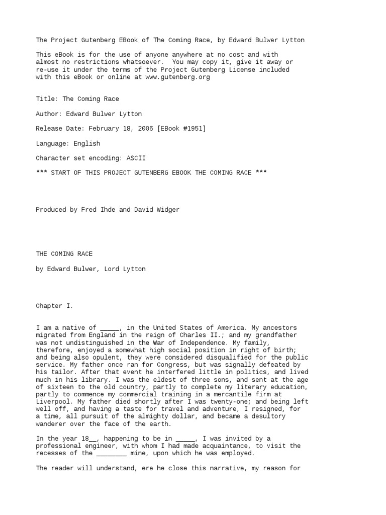 Vril | PDF | Project Gutenberg | Nature