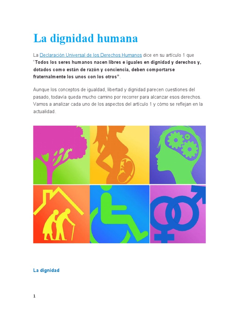 La Dignidad Humana | PDF | Derechos humanos | Discriminación