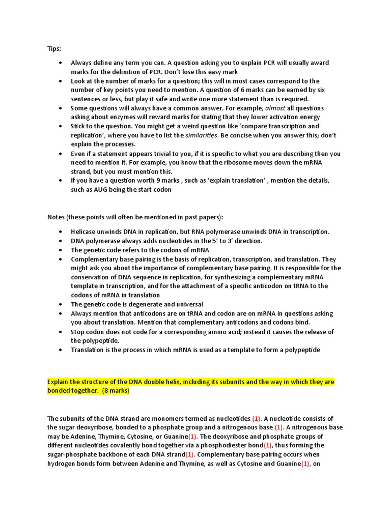 Biology Crash Course Topic 2 | PDF | Dna | Translation (Biology)