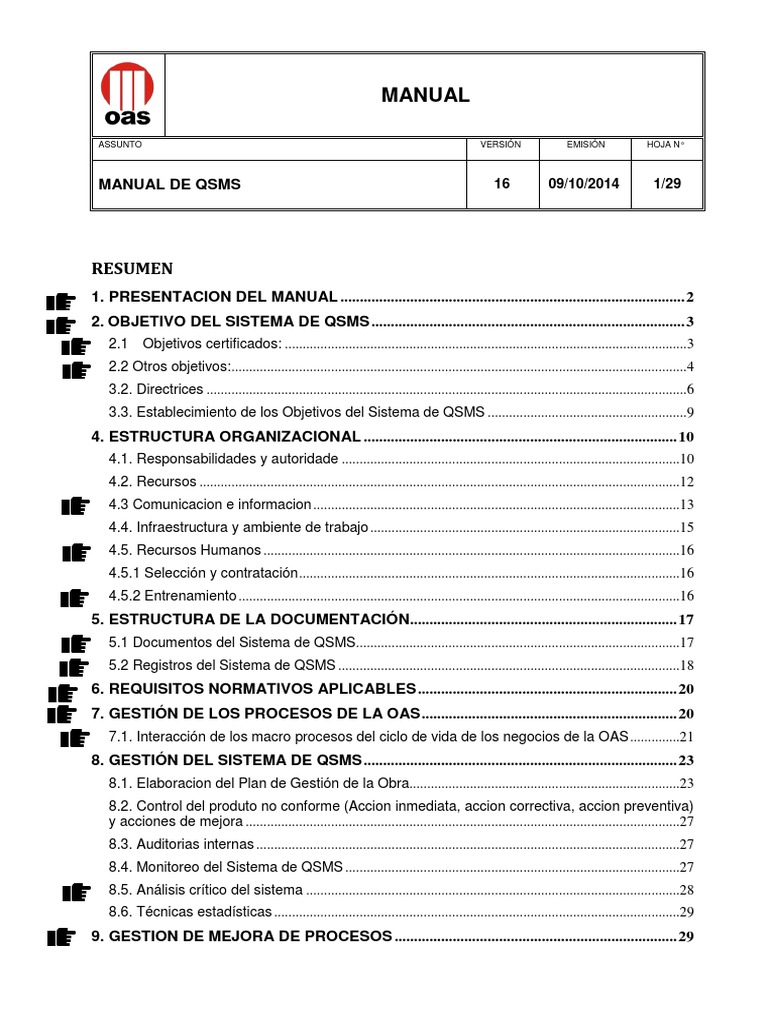 Manual CSMS | PDF | Calidad (comercial) | Gestión de recursos humanos