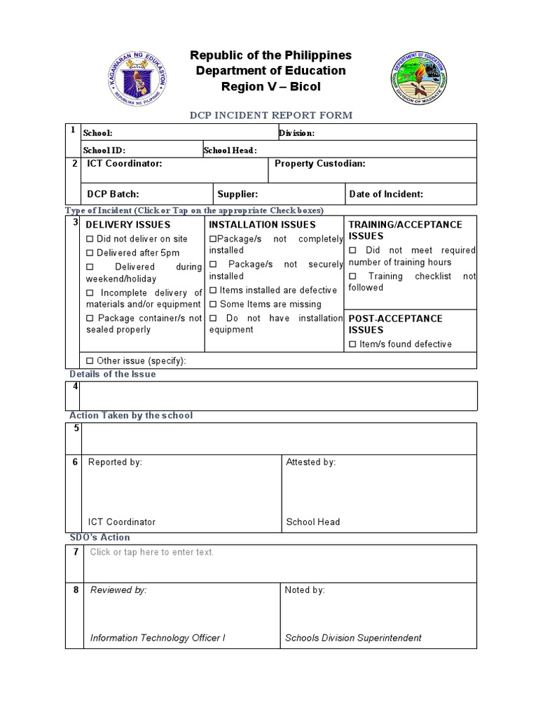 Incident Report Form | PDF