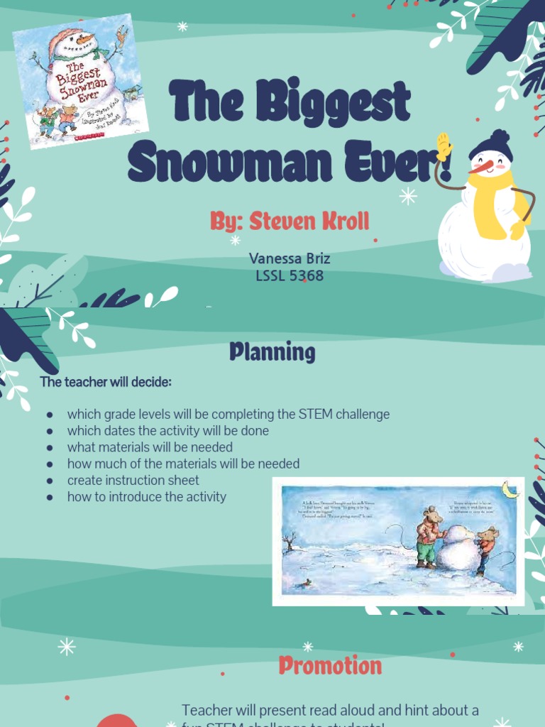 STEM Snowman Challenge for Kids | PDF | Design | Science, Technology ...