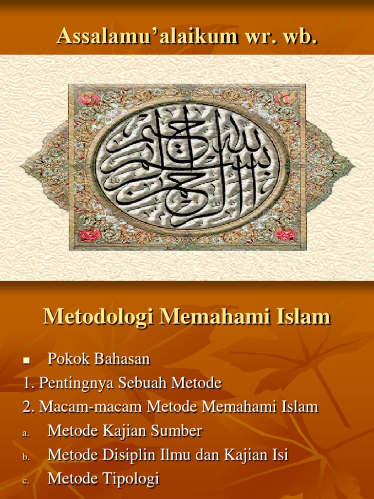 METODE MEMAHAMI ISLAM | PDF