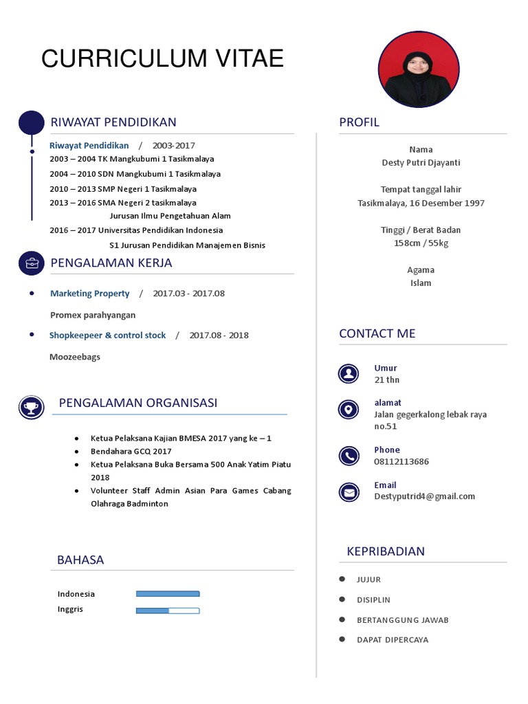 CV Desty Putri | PDF