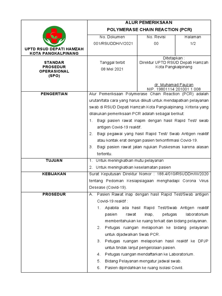 Spo Alur PCR NEW | PDF