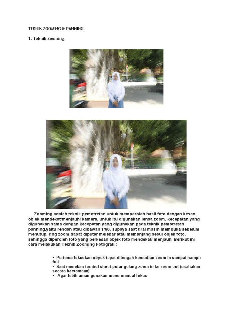 Teknik Zooming & Panning 1. Teknik Zooming | PDF