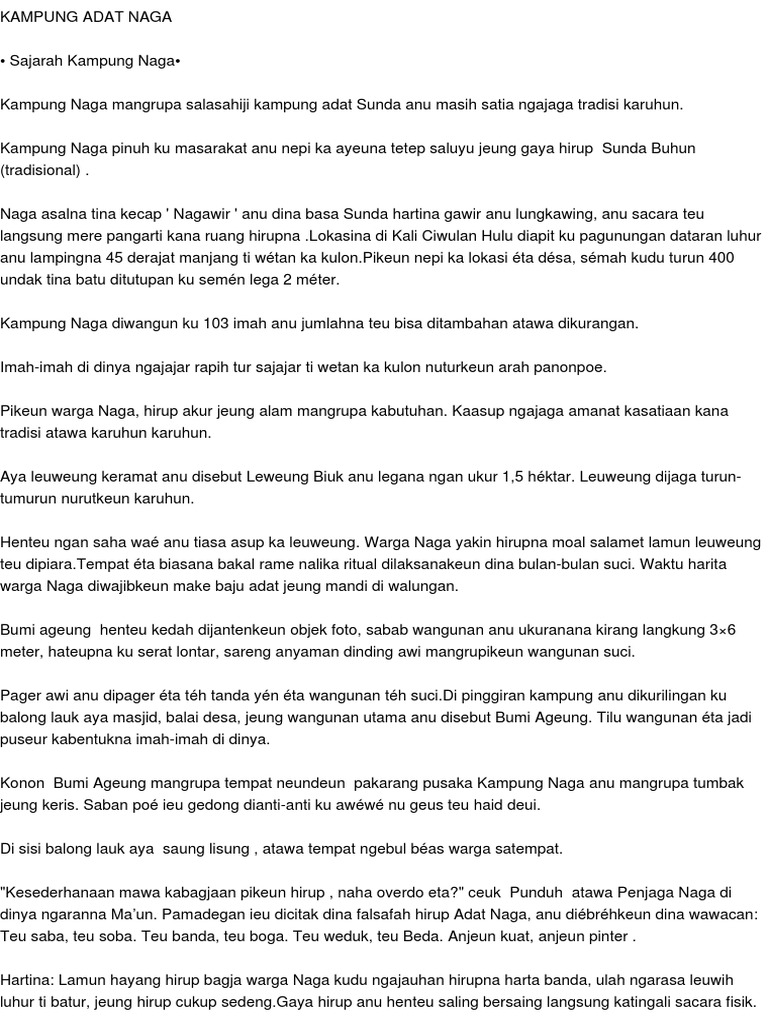 Kampung Adat Naga - RND | PDF