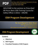 DOLE TEMPLATE Occupational Safety and Health OSH Program | PDF ...