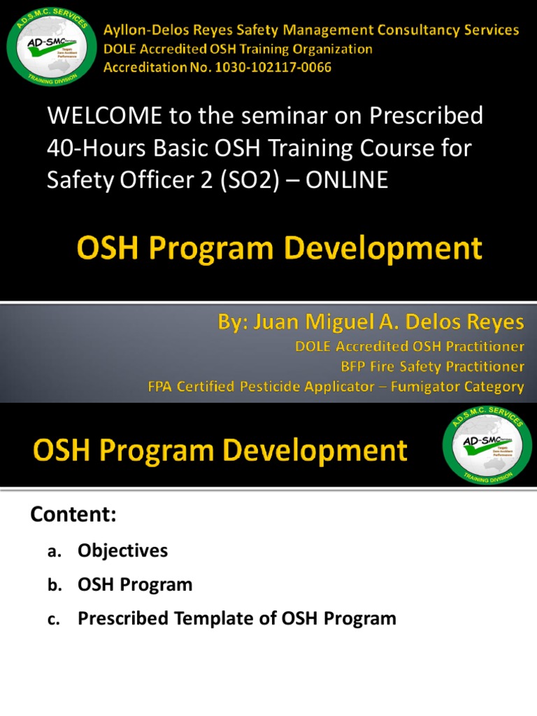 16 BOSH - Module 6 OSH Program Development | Download Free PDF ...