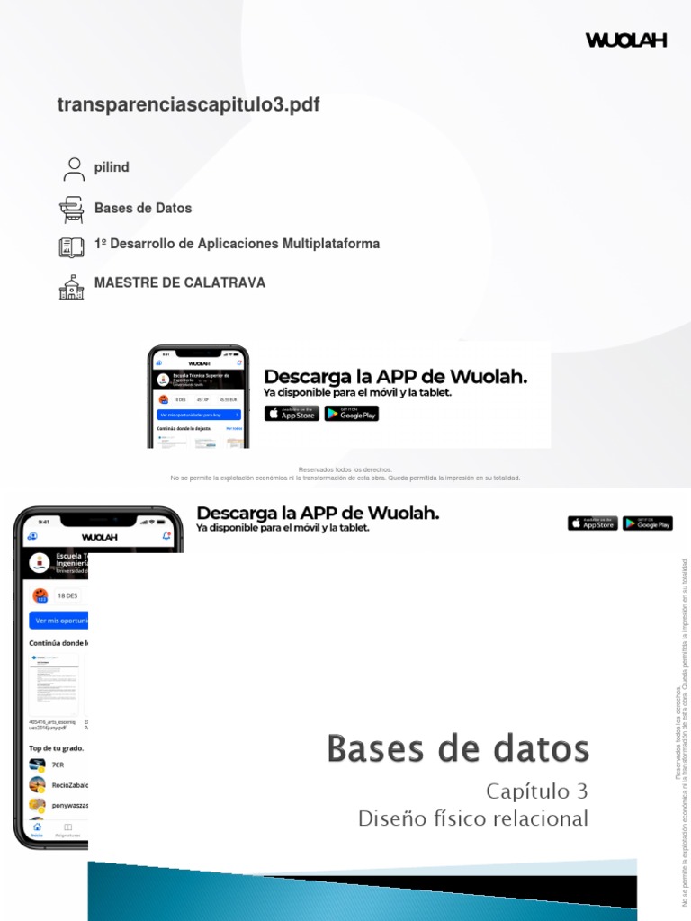 Apuntes - Tema 3 Bases de Datos Daw-Dam | Descargar gratis PDF | Mi sql ...