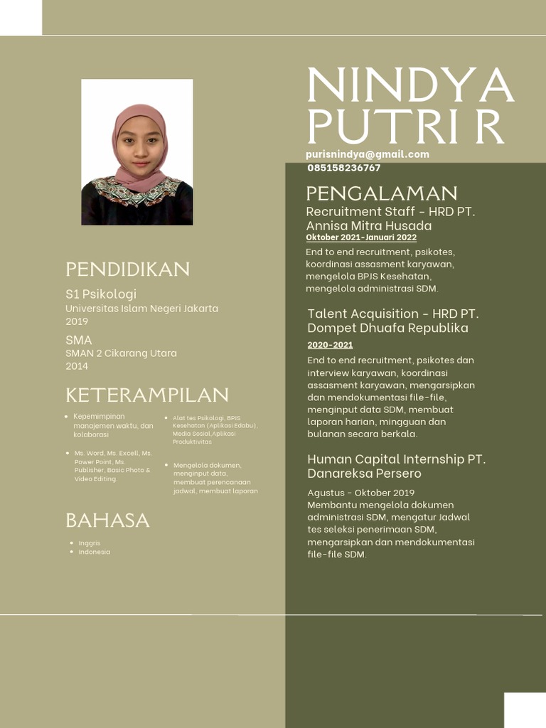 CV Nindya New | PDF