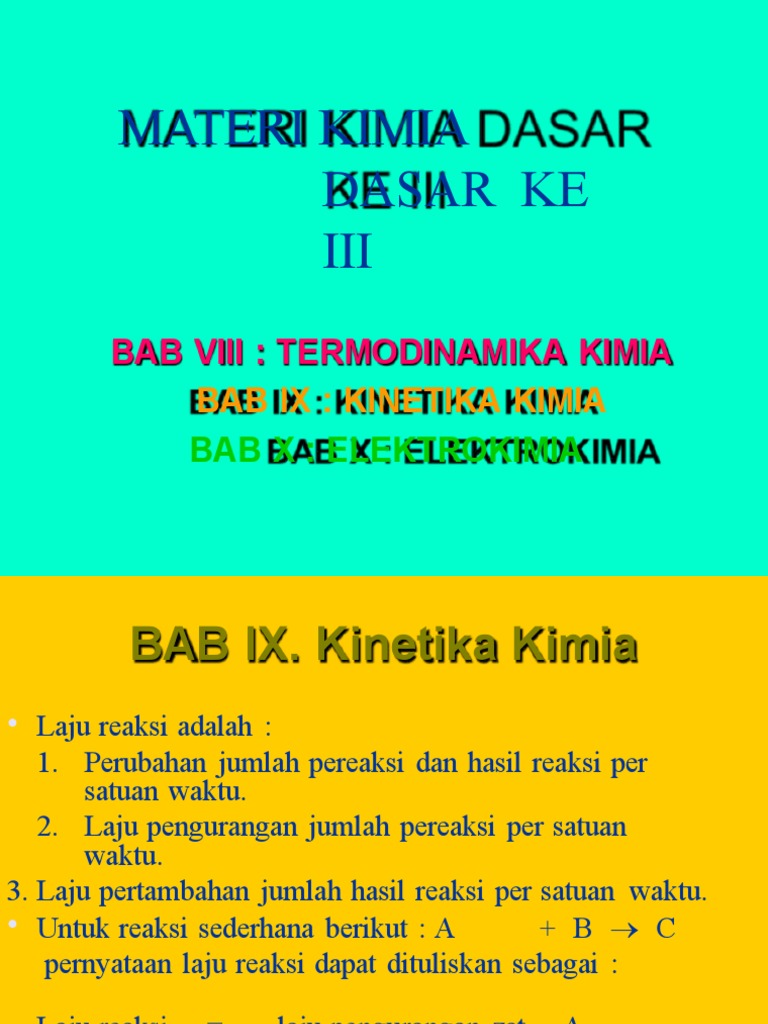 Kinetika Kimia | PDF