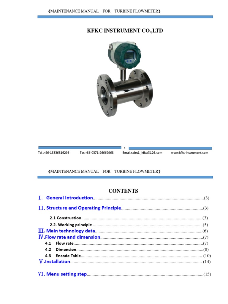Turbine Flow Meter | PDF | Flow Measurement | Physical Quantities