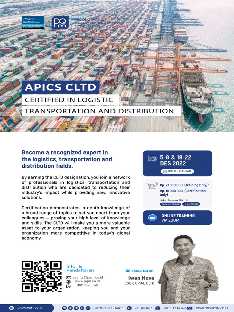 APICS CLTD Certification Overview | PDF | Logistics | Transport