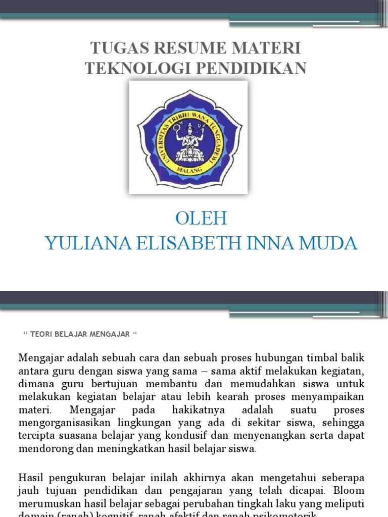 Pdfslide.net Ppt Resume Teknologi Pendidikan | PDF Pdfslide.net Ppt Resume Teknologi Pendidikan | PDF