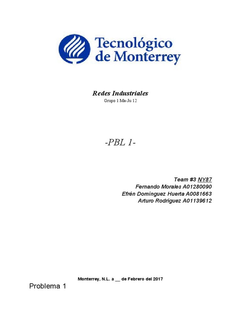 PBL1 Redes | PDF | Conmutador de red | Enrutador (Computación)