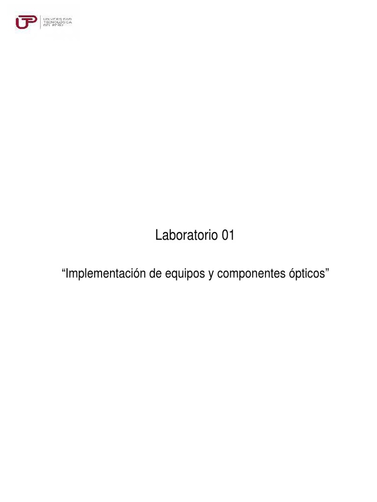 01 Lab-01 Comp Opticos | PDF | Fibra óptica | Óptica