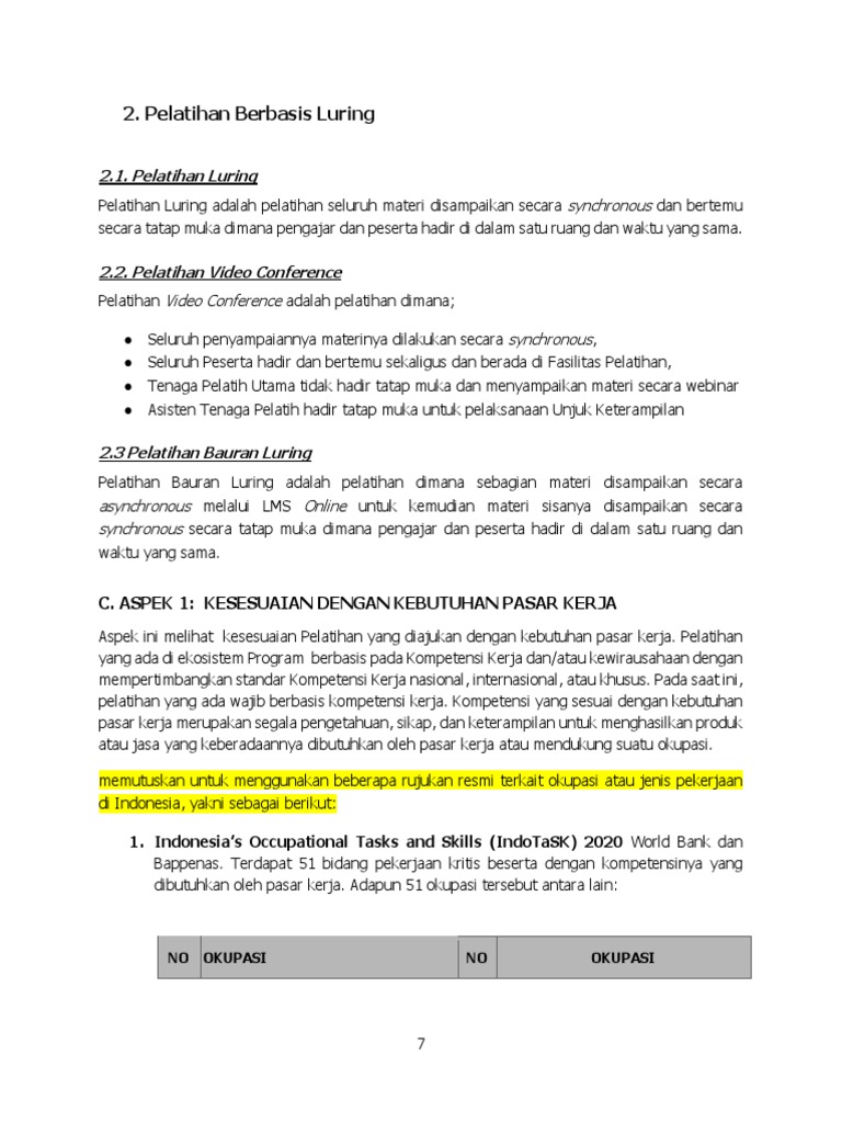 HANDBOOK - Panduan Standar Kualitas Pembuatan Program Pelatihan ...