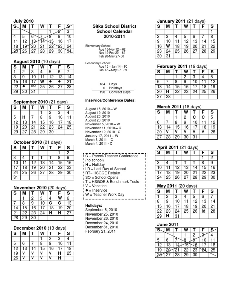 2010-11 SSD Calendar | PDF | History