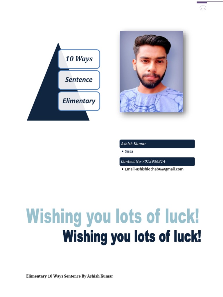 Elimentary 10 Ways Sentence by Ashish Kumar | PDF | Transaction Account | Overdraft