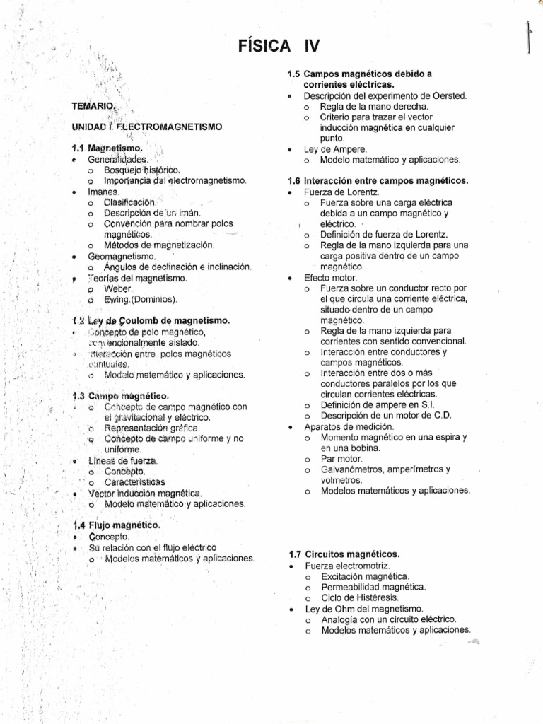 Temario de Física IV | PDF