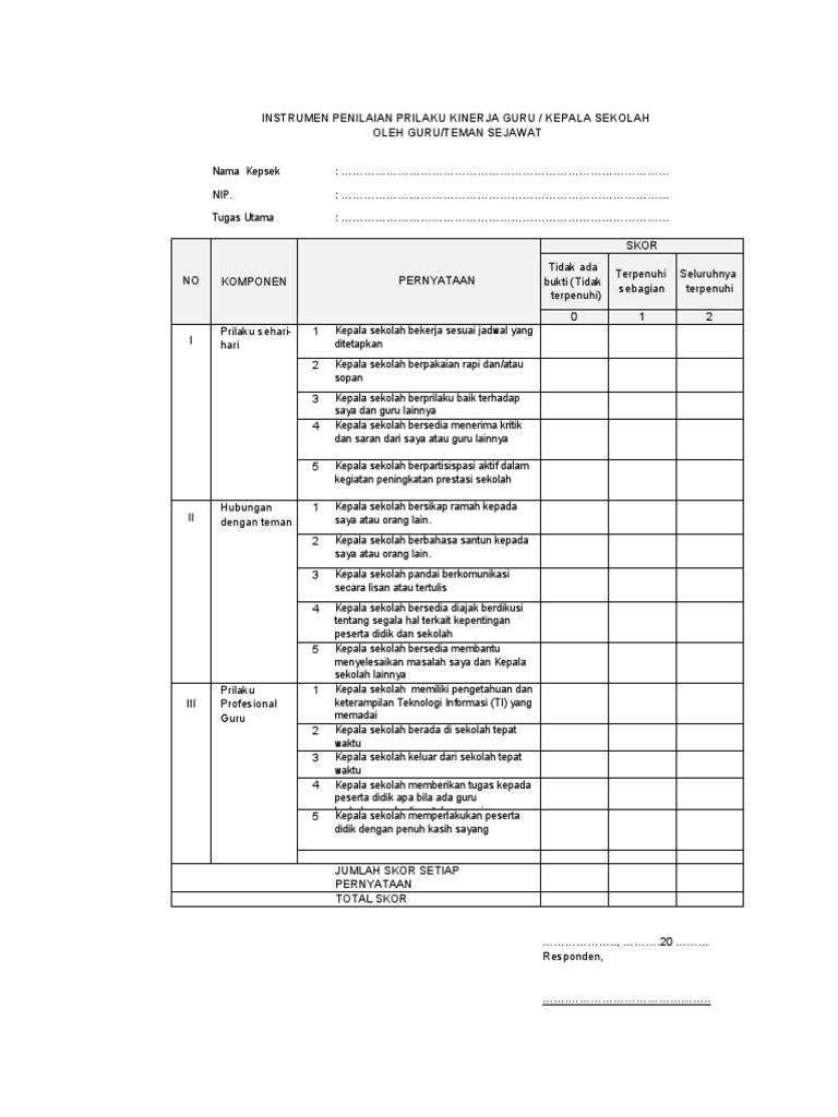 Form Responden-Pkks | PDF