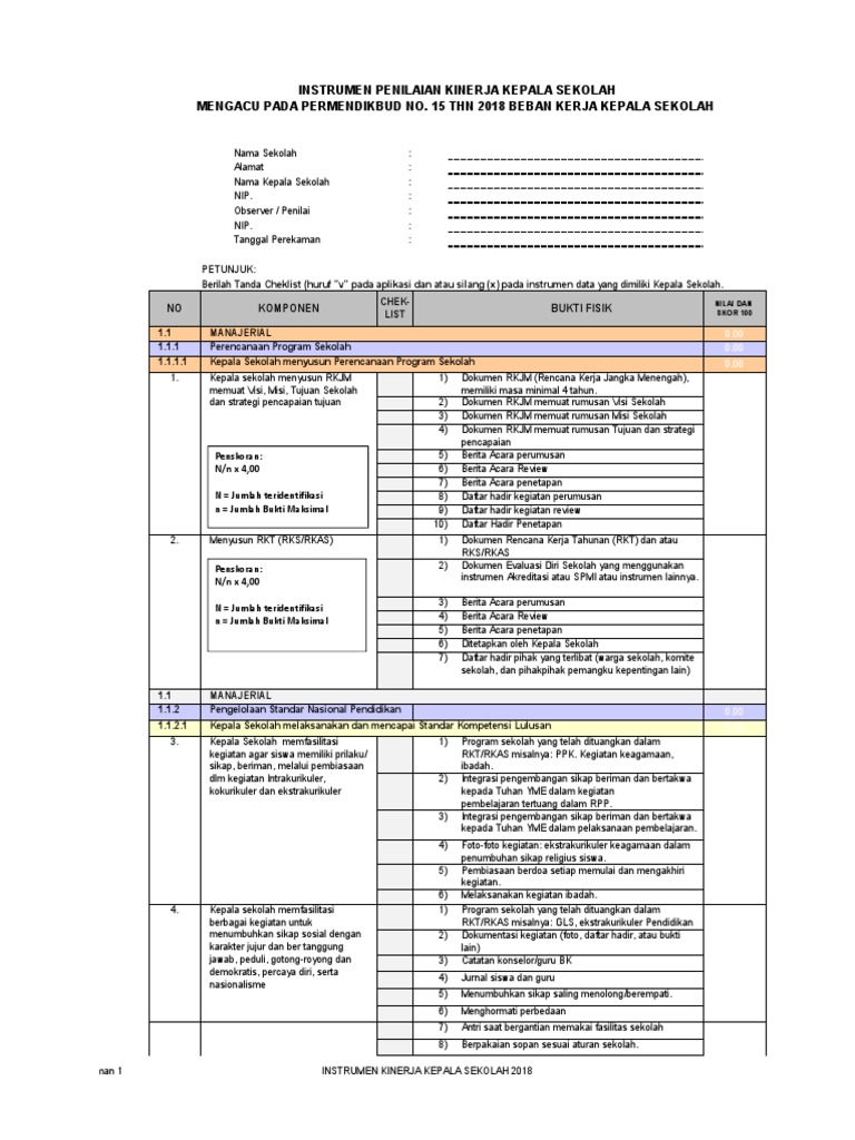 Form Instr-Pkks SMK | PDF