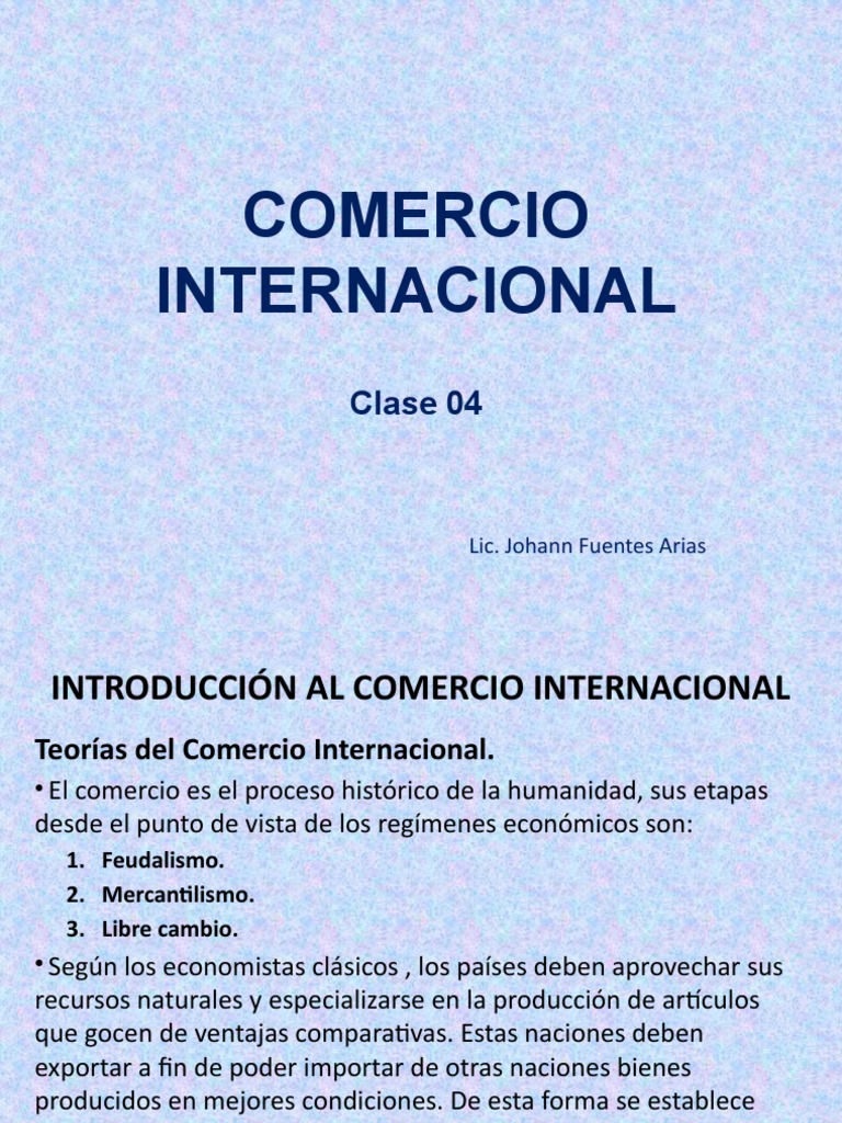 Comercio Internacional | PDF | Proyecto conjunto | Economias