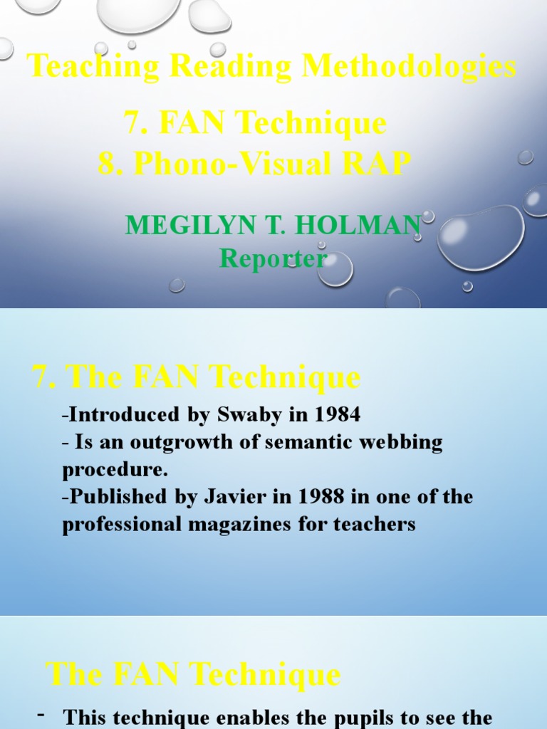 FAN Technique for Teaching Reading | PDF | Reading Comprehension ...