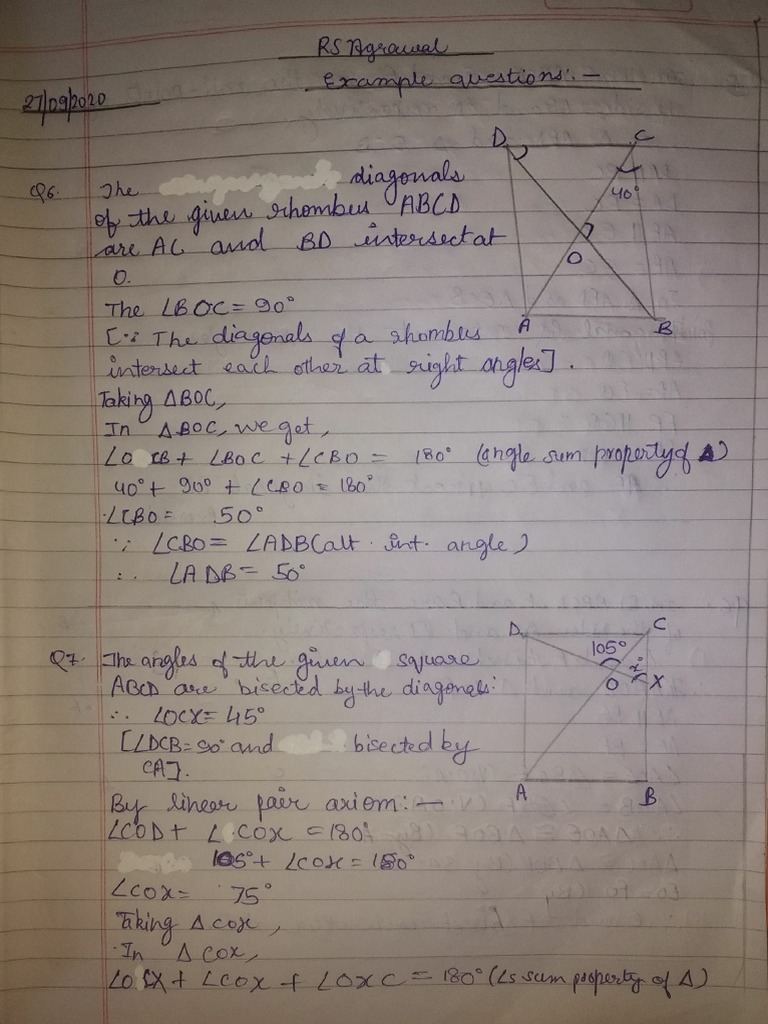 Solutions of RS Agrawal Example Questions | PDF