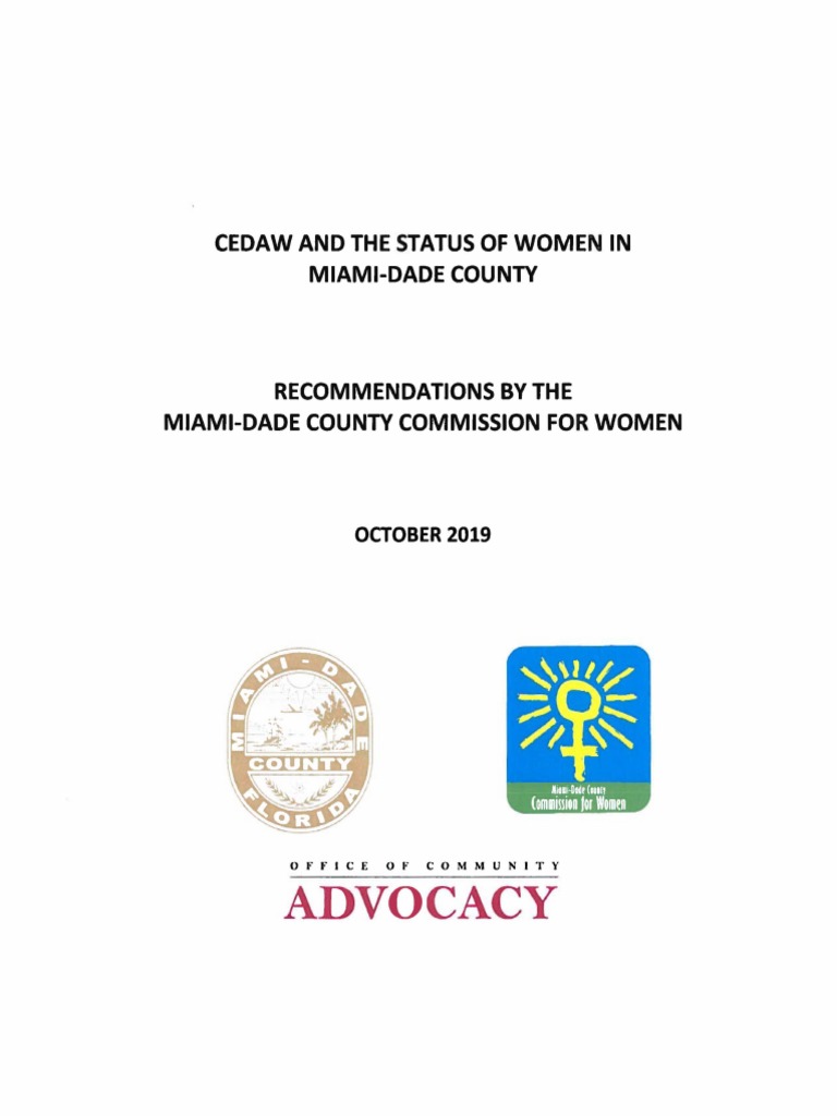 Miami-Dade CFW - CEDAW Policy Recommendations Report 2019 | PDF ...