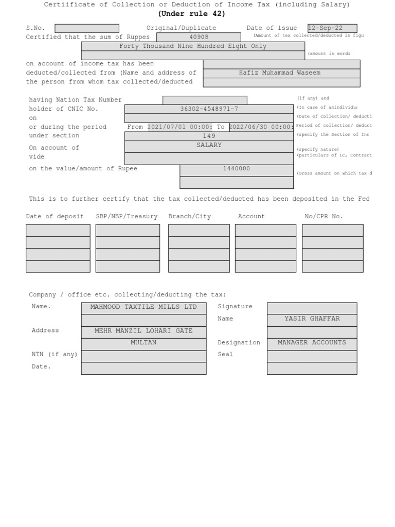 XX Tax Certificate 120922 | PDF | Economies | Taxes