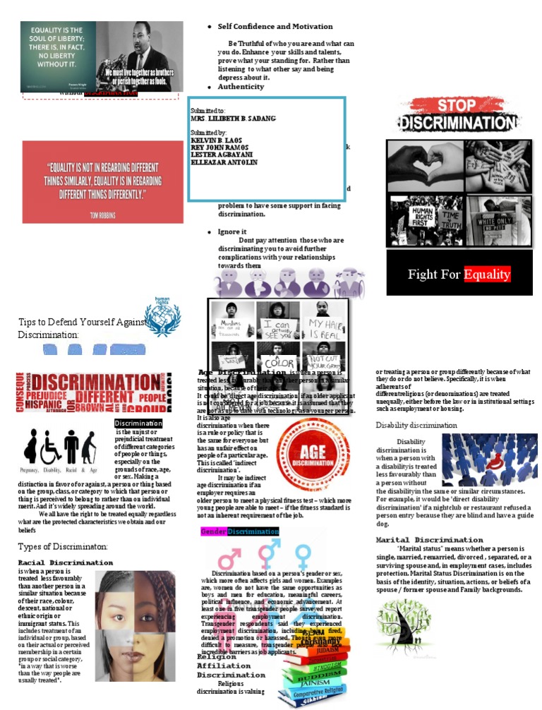 Discrimination Brochure 1 | Download Free PDF | Discrimination | Marriage