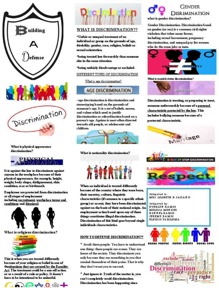 Discrimination Brochure 2 | PDF | Discrimination | Ageism
