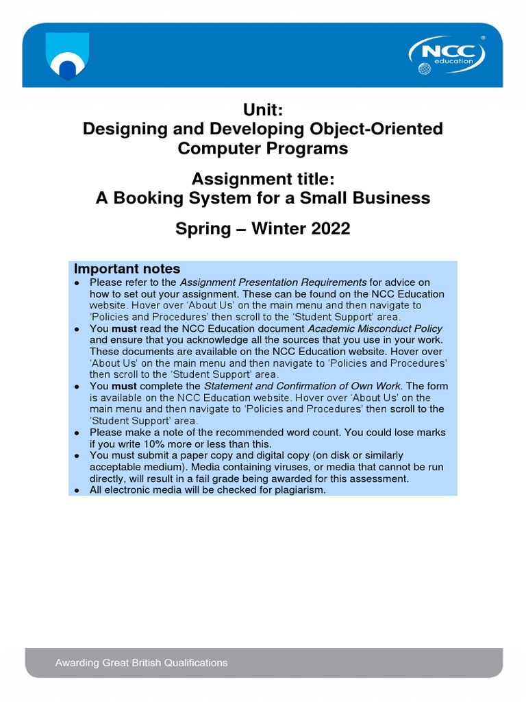 DDOOCP Assignment QP Spring Winter 2022 FINAL | PDF | Computer Program | Programming