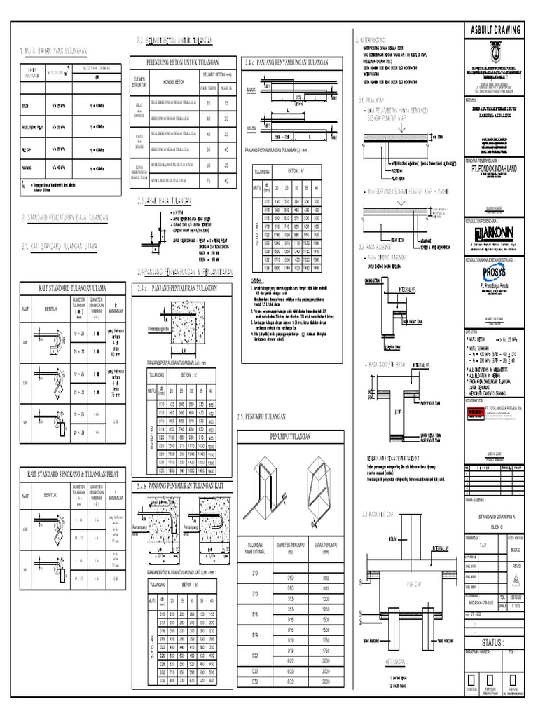 Asbuilt Drawing Kampung Akuarium | PDF