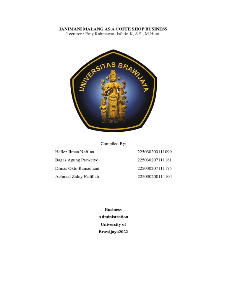 Janimani Malang As A Coffe Shop Business | PDF | Coffeehouse | Bali