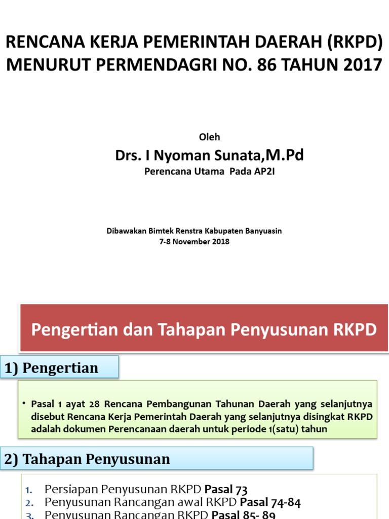 1.tahapan Penyusunan RKPD | PDF