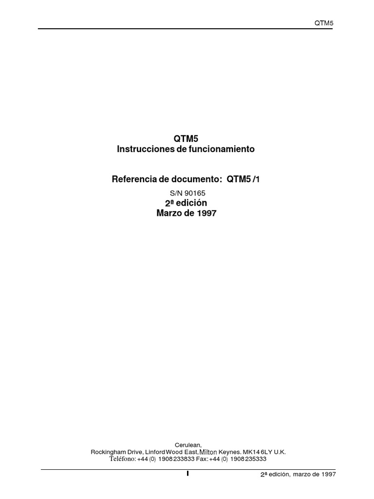 (QTM5) | PDF | Medición | Calibración