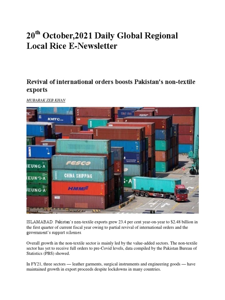 20th October, 2021 Daily Global Regional Local Rice E-Newsletter | PDF ... 20th October, 2021 Daily Global Regional Local Rice E-Newsletter | PDF ...