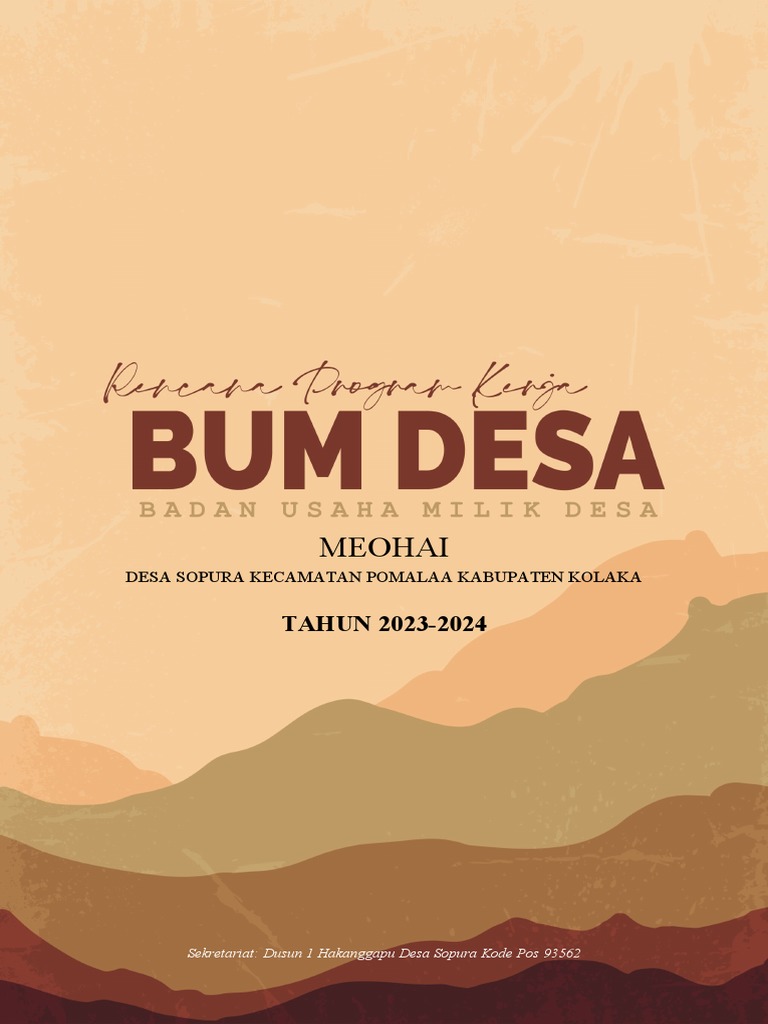 Rencana Kerja BUMDes Meohai 2023-2024 | PDF | Bisnis